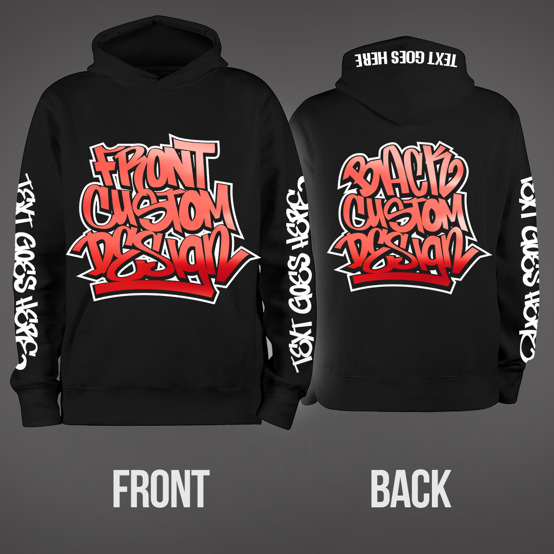 Custom Hoodie Deluxe (Front, Back, Sleeves & Hood) – GREG ROMANO ART